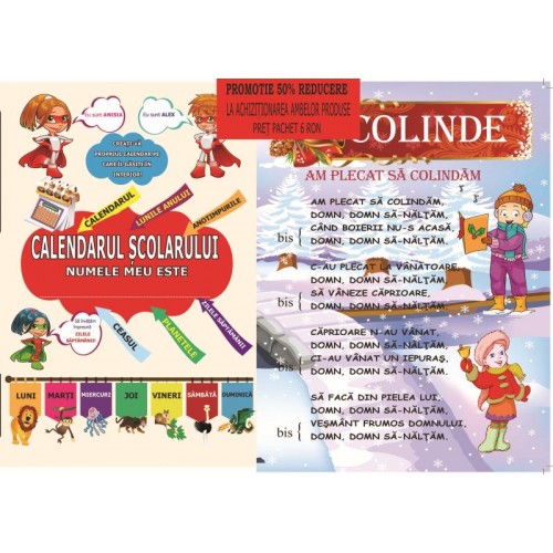 PACHET PROMO COLINDE + CALENDARUL SCOLARULUI
