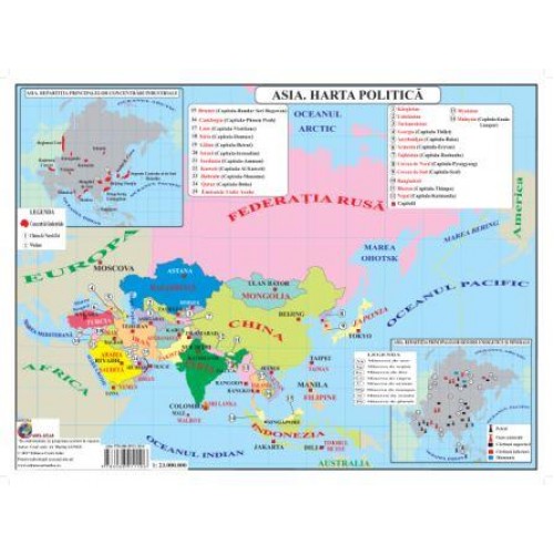 HARTA ASIA PLASTIFIATĂ 320/420 mm