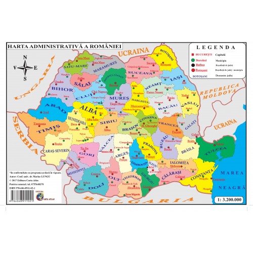 HARTA ROMÂNIA PLIATĂ